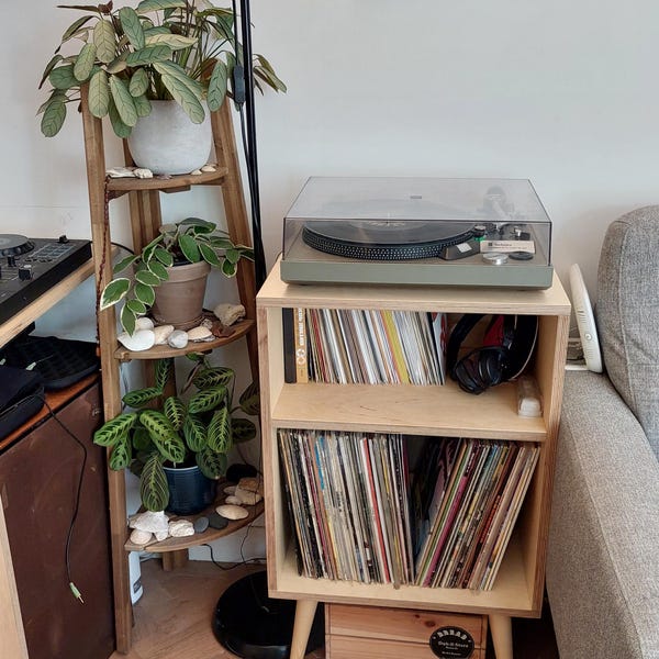 Record Player Stand, Vinyl Console, Turntable Station, Turntable Stand ...