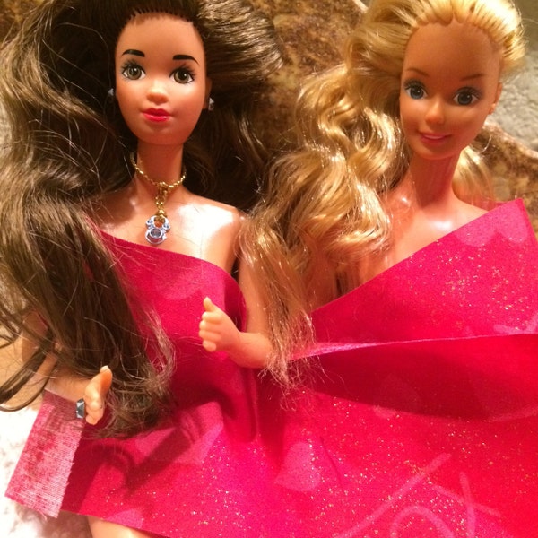 Barbie Doll Purses Various Shape Gold Vintage Red Velvet Rectangle Blue ...