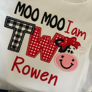 Second Birthday, Moo Two , Farm Birthday, Moo Turning Two, 2nd Birthday ...