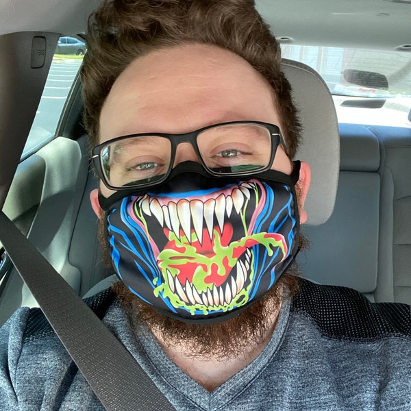 Venom Face Dust Mask | Eddie Brock | Venom | Spiderman | 90s | Symbiote ...