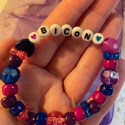 BISEXUAL PRIDE FLAG Handmade bicon Stretch - Etsy Canada