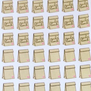 Pack Lunch Reminder Planner Stickers- 35 Count - Etsy