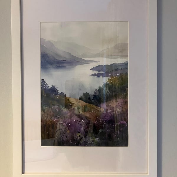 Loch Lomond Watercolor Print: Scottish Landscape Art - Etsy