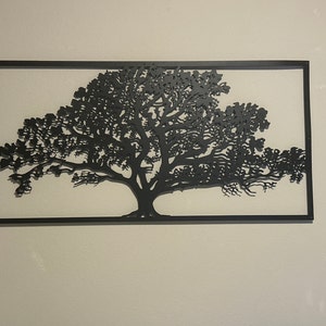 Metal Wall Art 3 Panels Oak Tree Wall Decor Tree Decoration ...