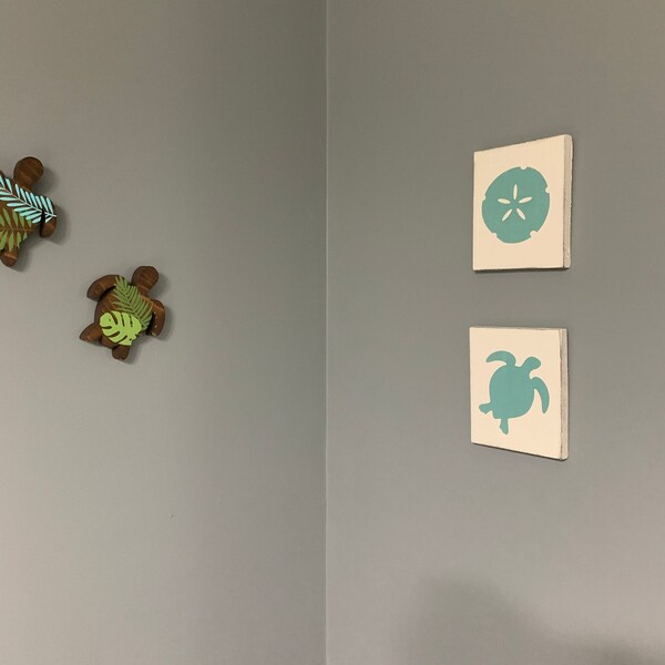 Home Sand Dollar Sign, Beach House Home Decor Coastal Wood Sign ...