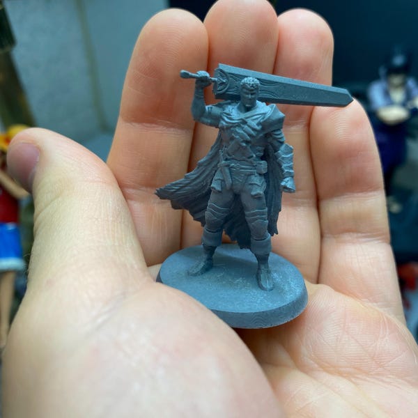 Berserk Stl Guts Stl Dark Swordman Stl Miniatur Stl Fantasy Charakter ...