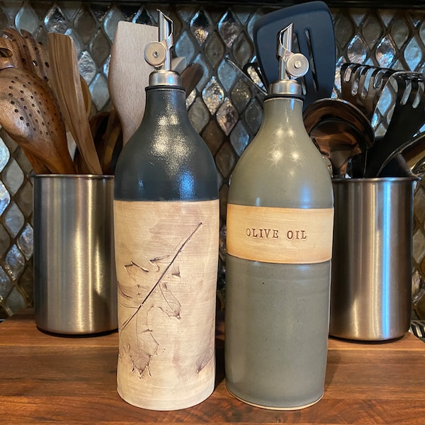 Custom Order/made to Order Customizable Oil Bottles Stoneware Oil ...