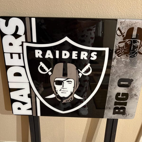 Custom TV Tray NFL Themed Raiders - Etsy
