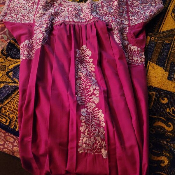Mexican Embroidered Top, Size S,M,L,XL,XXL, Blouse Oaxaca, Mexican Tops ...