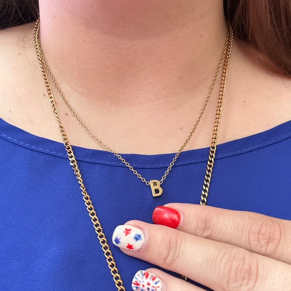 B Necklace | Letter B Necklace, Initial B Necklace, Personalized ...