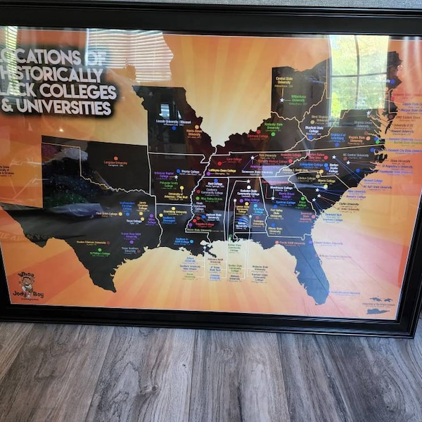 HBCU Locations Map Poster, HBCU Wall Art - Etsy