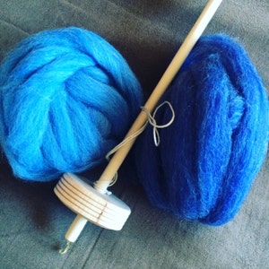 Drop Spindle Kit for Beginner W/ Fiber Top Whorl Handspinning Spindling ...