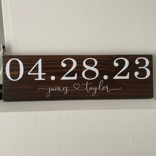 Save the Date Sign, Wedding Announcement Sign, Engagement Photo Prop ...