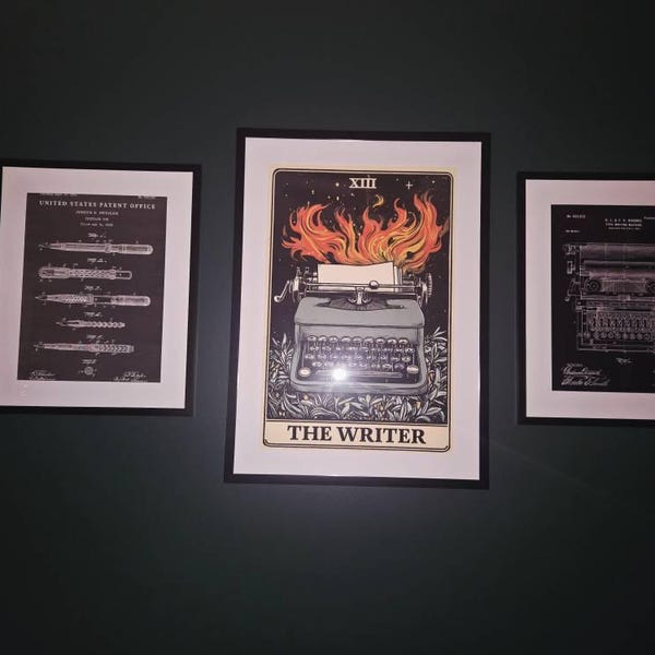 The Writer - Tarot Card Poster Print, Posters for Writers, Typewriter ...