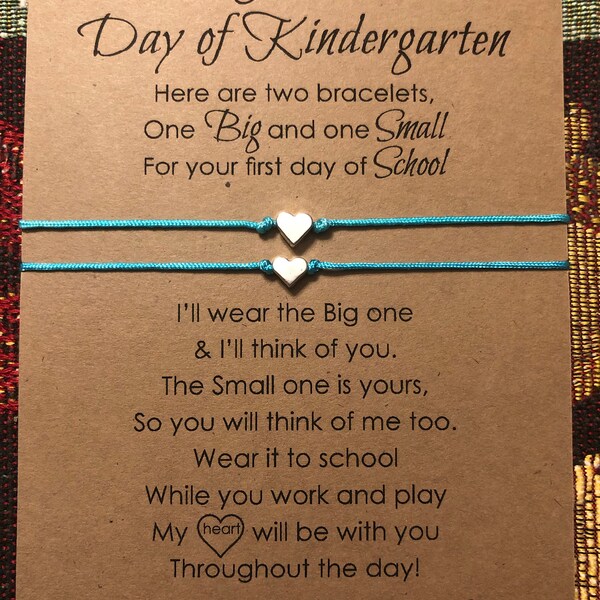 First Day of Kindergarten • Back to School Bracelet • Friendship ...