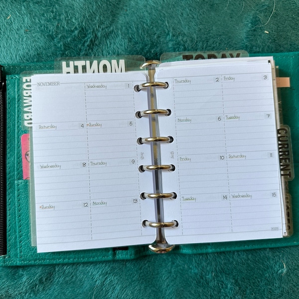 Snb Pocket Rings Half Month Spreads 2024 / 2025 Printable Monthly ...