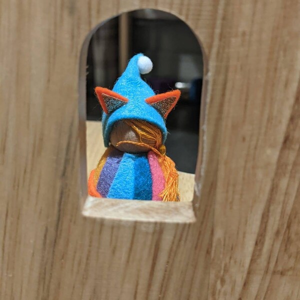 Cornish Piskie, Merryn, Wooden Doll, Piskie Figurine, Pixie, Piskie Peg ...