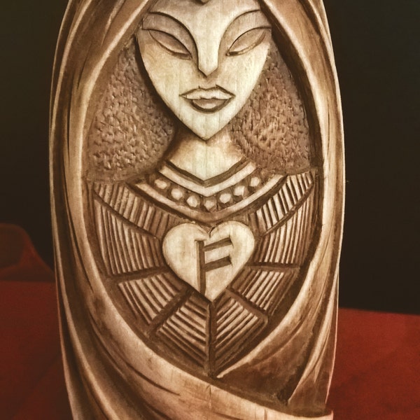 Freya Statuette Hand Made From Linden. Original Hand Carved Freya ...