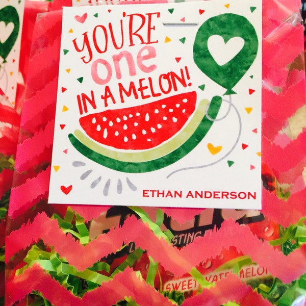 Editable Watermelon Valentine's Day Card for Kids (instant Download) - Etsy