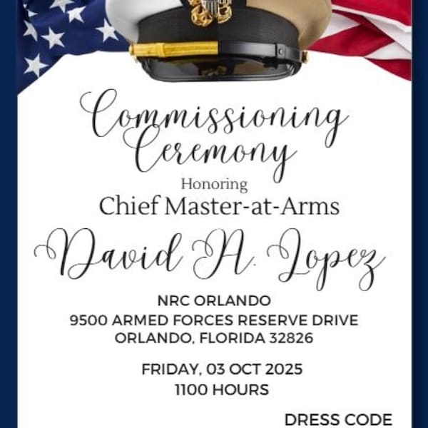 Commissioning Ceremony Invitation - Etsy