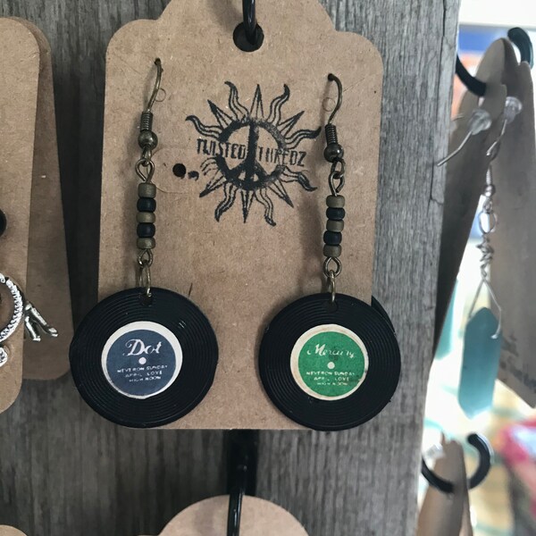 Vintage Record Charms 10, Miniature 45 RPM Records, Retro Plastic 1970s ...