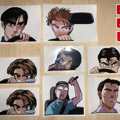 Initial D the Mt Akina Sticker Pack Includes Takumi, Bunta, and Itsuki ...