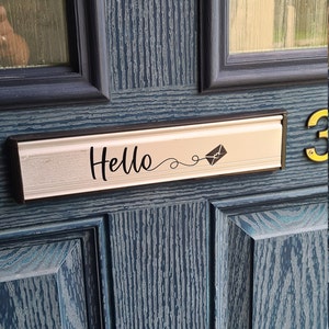 Letterbox Label, Vinyl Decal, Postbox Front Door Sticker, Hello - Etsy UK