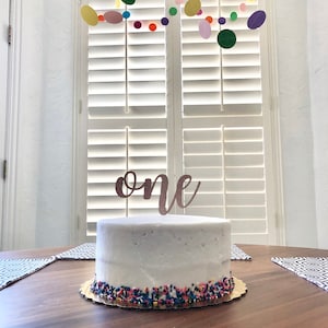 One Cake Topper, First Birthday Cake Topper, Gold Glitter Party ...