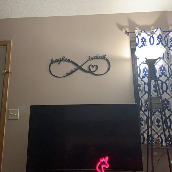 Custom Infinity Metal Sign Infinity Name Sign Personalized Infinity ...