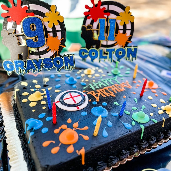 Paintball Cake Topper, Paintball Birthday Party, Paintball Party. - Etsy