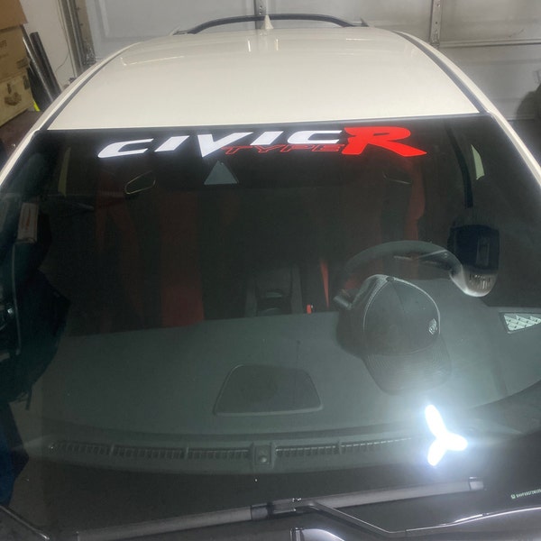 Personalized Honda Civic Type R Windshield Banner - Custom Car Decal 55 ...