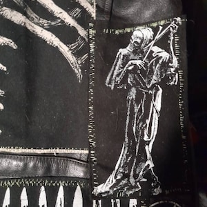 Spider Web Collar Screen Printed Patch Horror Punk Black Metal Goth - Etsy