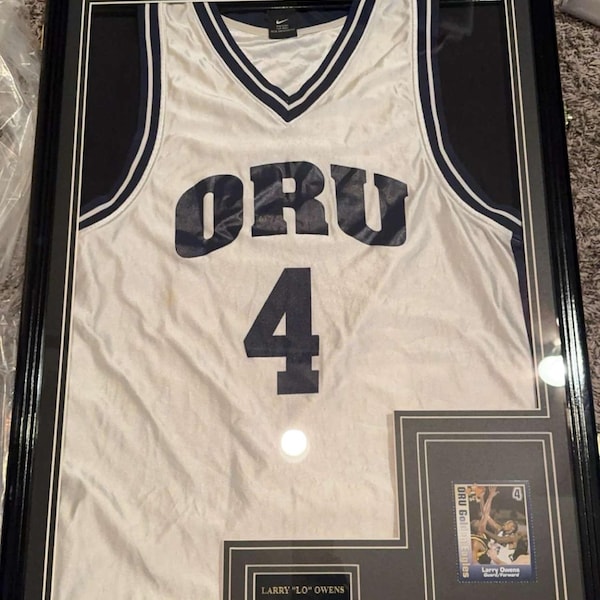 Large Jersey or Uniform Display Case (w/ Custom Double Matting) Cabinet ...