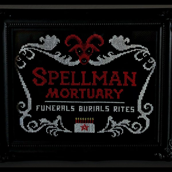 Spellman Mortuary ~ Occult Cross Stitch Pattern ~ Sabrina, Chilling ...