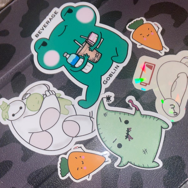 Yacute Smiski Green Guy Vinyl Sticker - Etsy