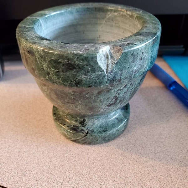 Mortar & Pestle, Green Marble. - Etsy