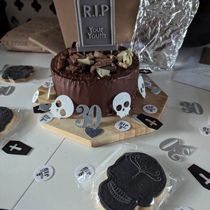 Gothic Gravestone Birthday Cake Topper Goth Birthday Cake Topper ...