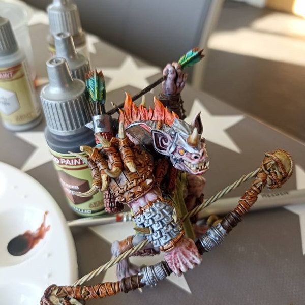 Vouivre Soldier Roar, 3d Printed RPG Miniature Model, Dugeons and ...