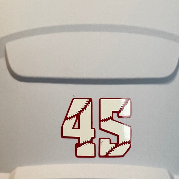 Baseball Number DECALS * Helmet Decals * Dugout Buckets Decals ...