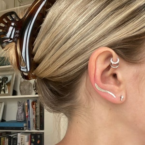 Hammered Wave Ear Climber Hammered Ear Crawler Ear Climber Ear Climbers ...