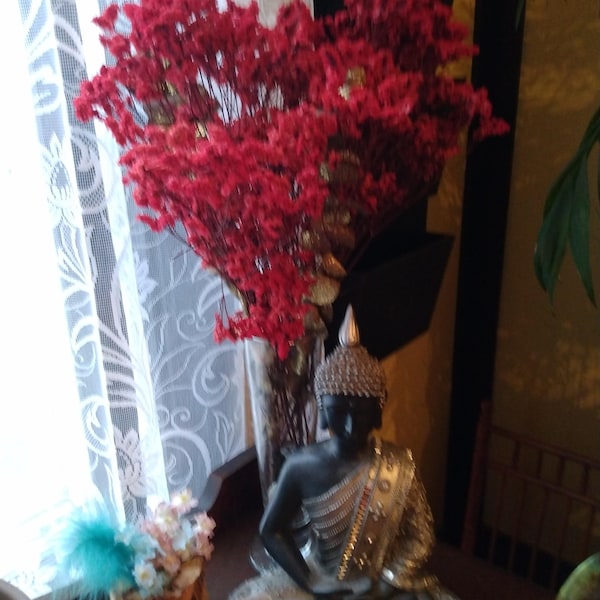 Red Preserved German Statice, Limonium Dried Flower, Crystal Flowers ...