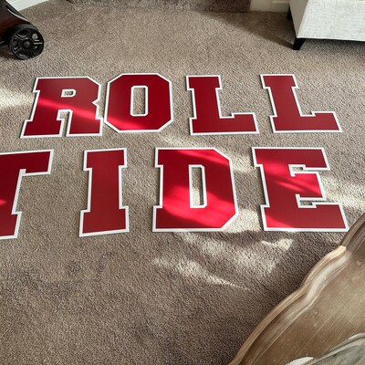 ROLL TIDE YARD Letters Alabama Crimson Tide Football Yard Card Game Day ...