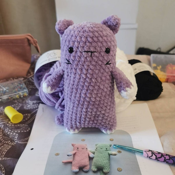 Small Long Cat Crochet Pattern. Make Your Own Cute Amigurumi Long Cat ...