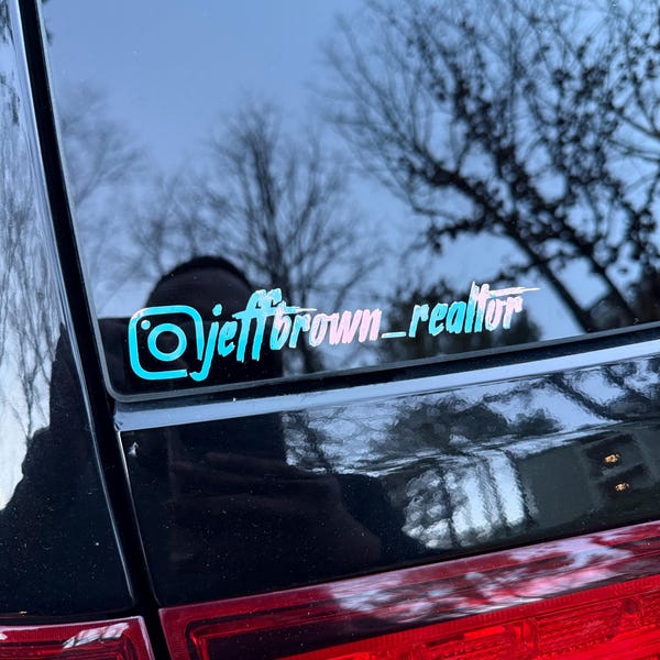 Premium Metallic Gold Custom Personalized Instagram Name Vinyl Decal ...