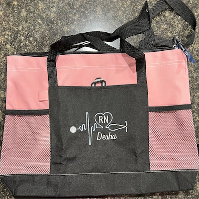 Monogrammed Nurse Utility Bag Personalized Medical Bag Nurse Utility ...
