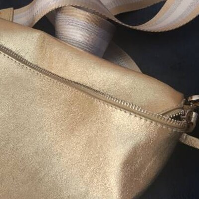 Camel Light Cognac Suede Leather Bag for Women With Extra Patterned ...