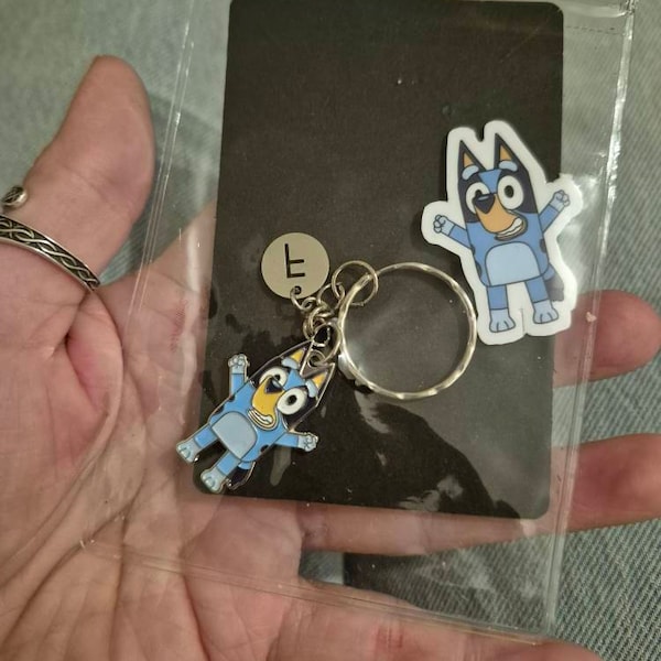 Blue Heeler Cute Keychain Gift Best Friends Keychains Blue Heeler Dog ...