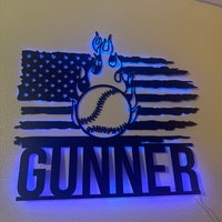 Personalized Softball Monogram Metal Sign Art , Custom Softball Metal ...