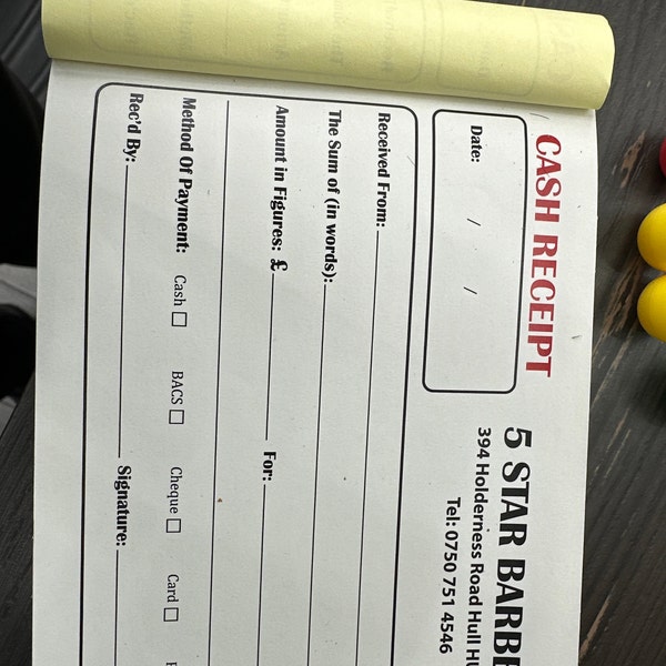 4 X A6 Personalised Duplicate Invoice Books / Invoice Pads Full Colour ...