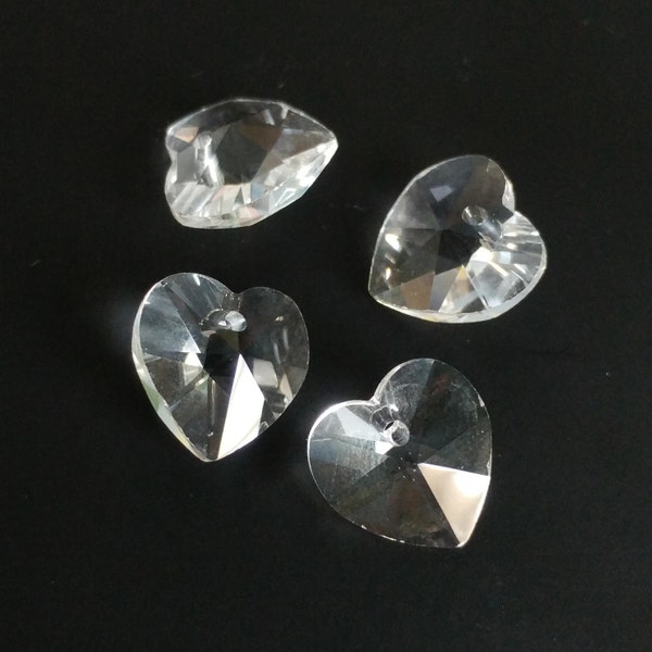 Pick 20pcs 10mm Valentine Love Heart Crystal Birthstone Pendant Drop ...